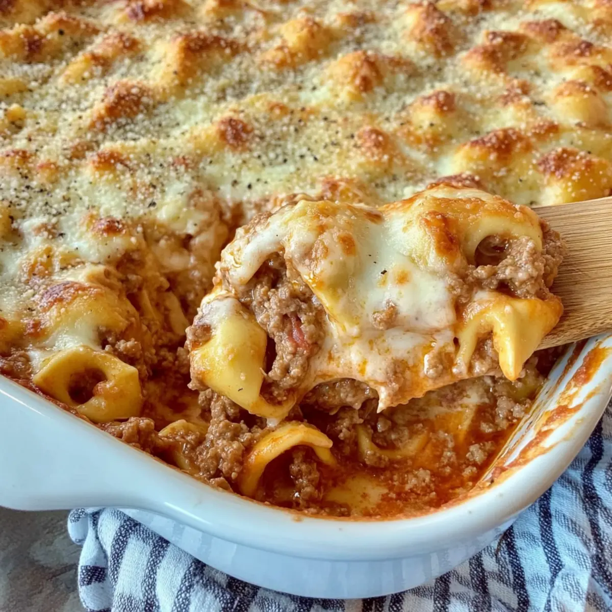 Irresistible Cheesy Baked Tortellini Casserole for Families