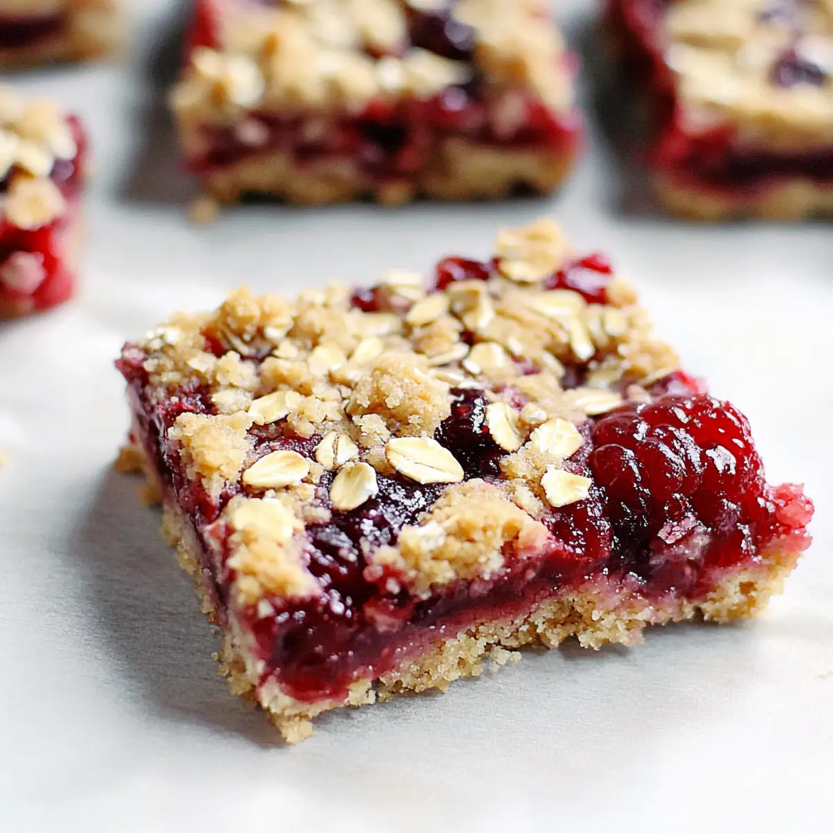 Irresistibly Easy Raspberry Oatmeal Crumble Bars