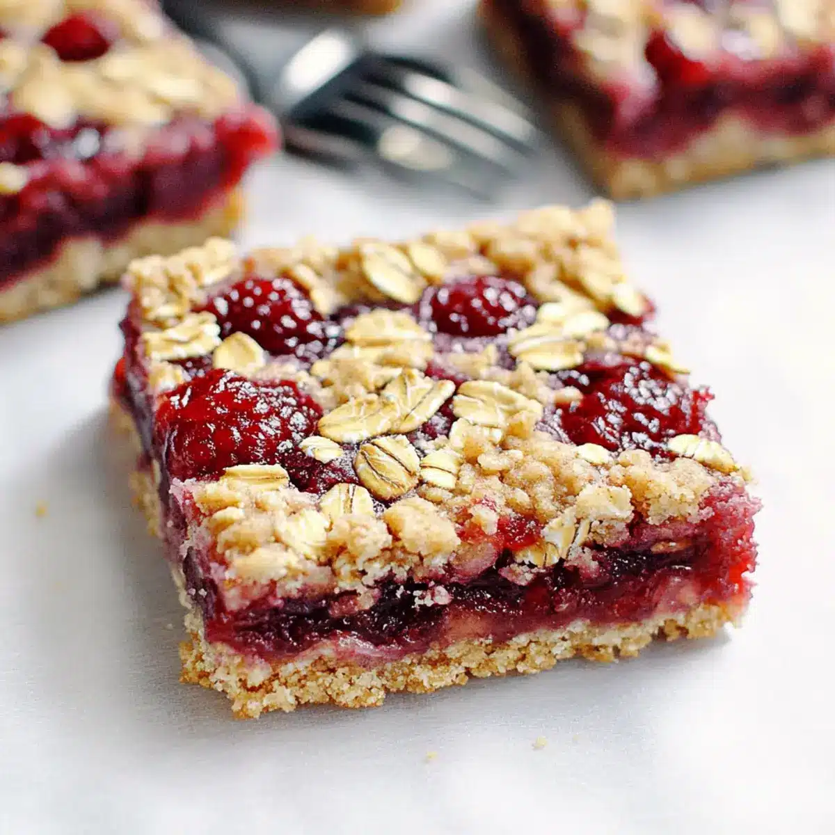 Irresistibly Easy Raspberry Oatmeal Crumble Bars