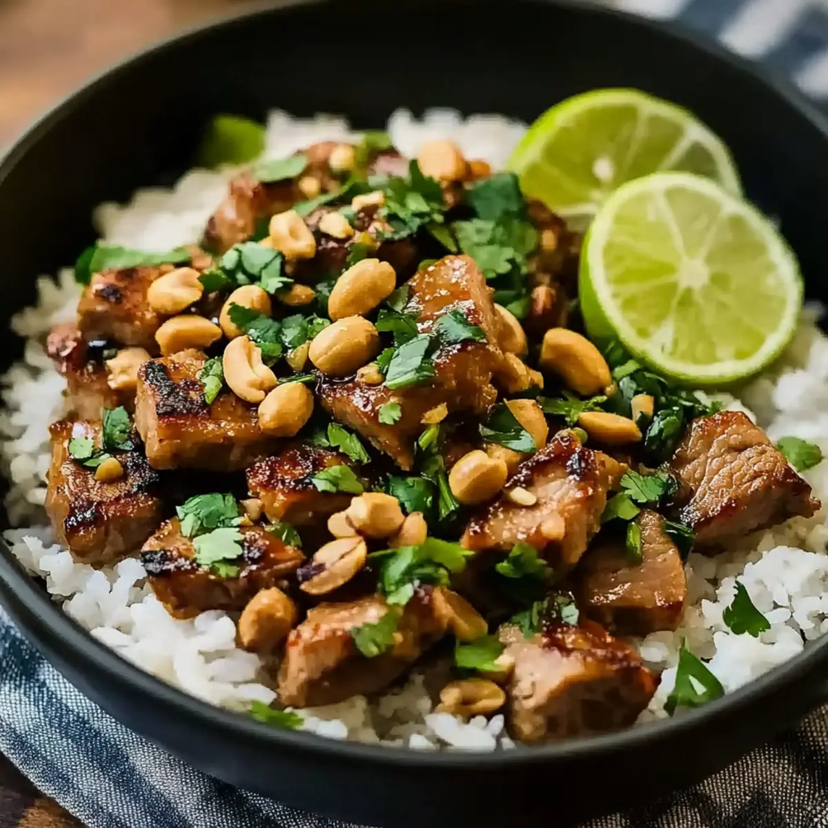 Irresistible Ginger Lime Pork with Creamy Coconut Rice