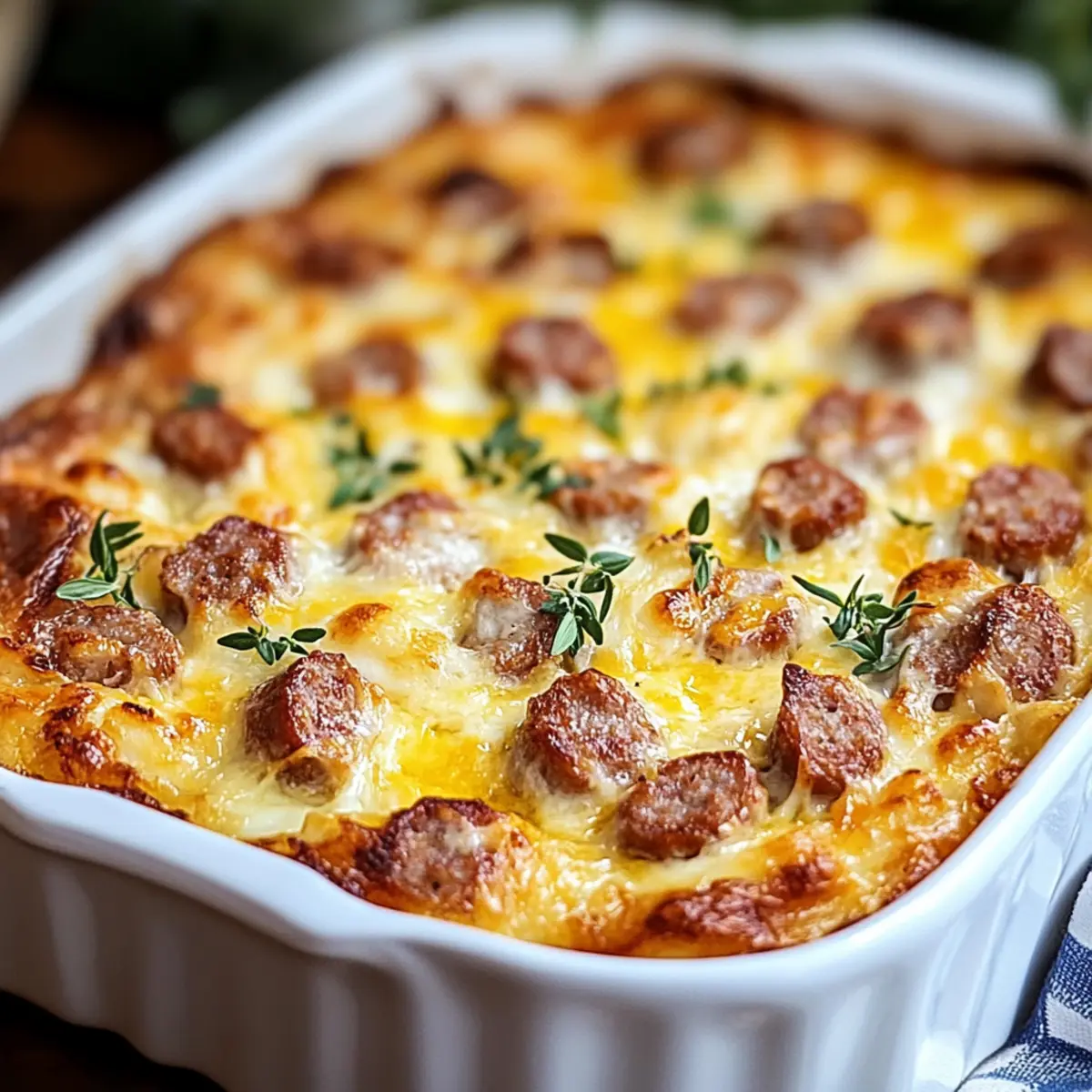 Old English Sausage Breakfast Casserole: Irresistibly Comforting