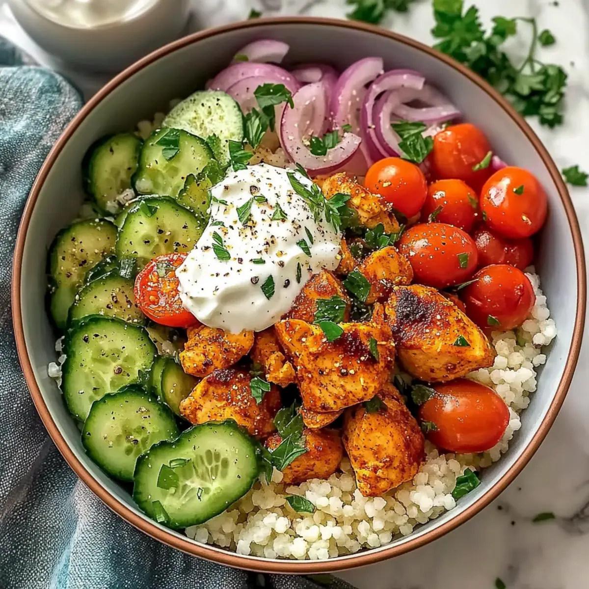 Ultimate Mediterranean Chicken Couscous Bowl: Easy & Delicious