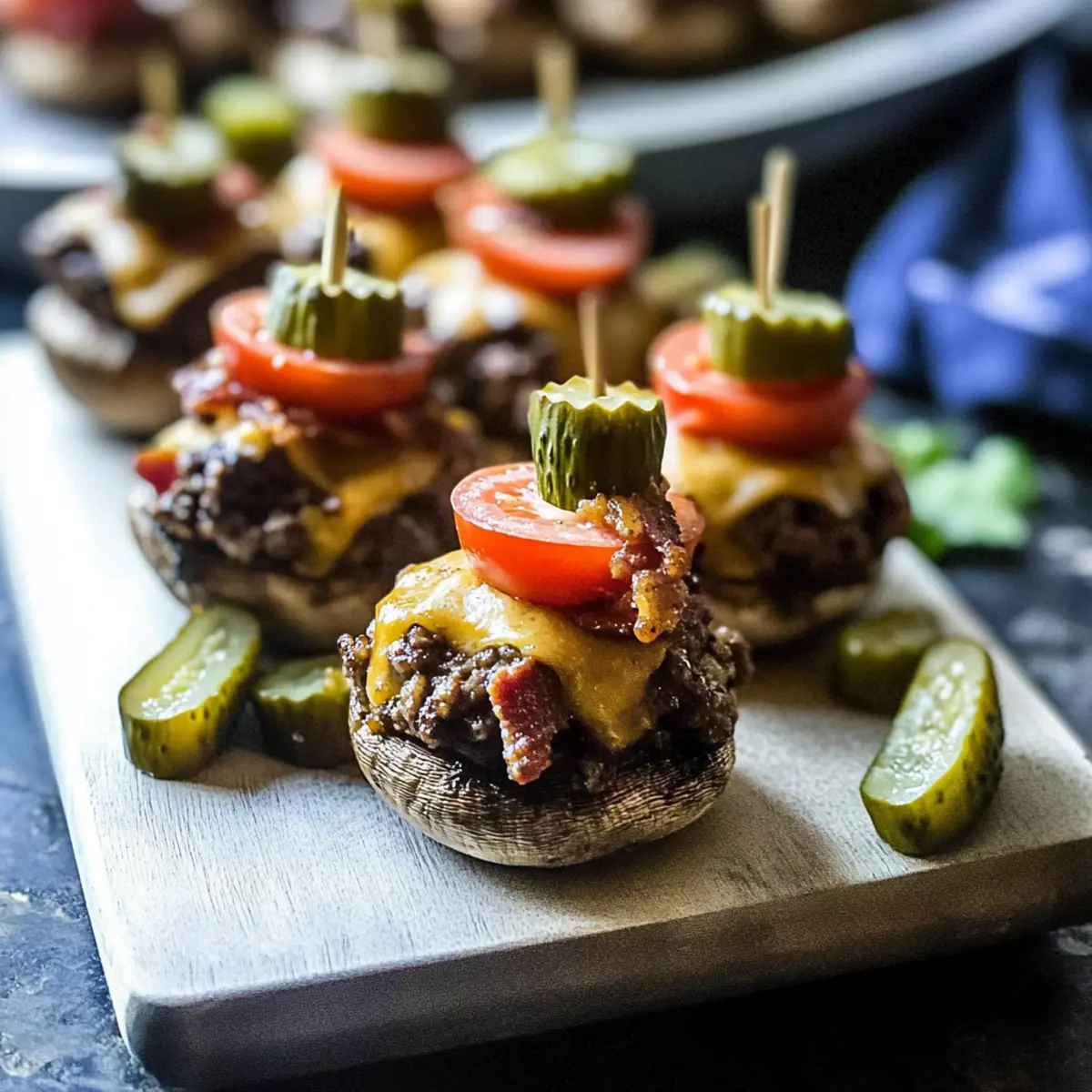 Ultimate Bacon Cheeseburger Stuffed Mushrooms – Delicious Appetizer