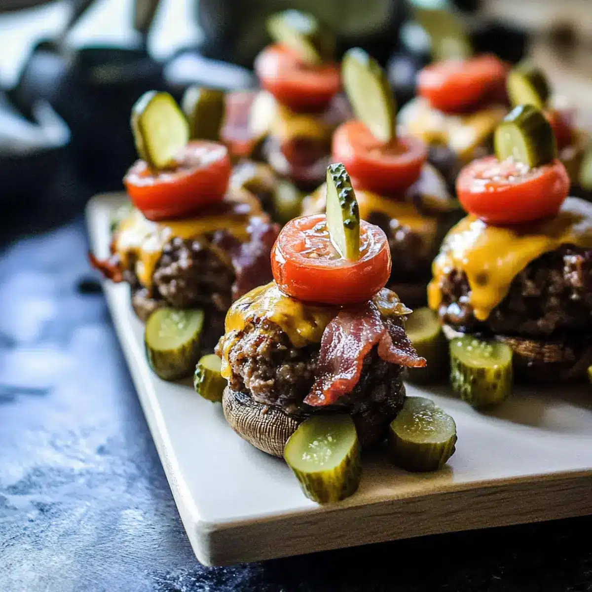 Ultimate Bacon Cheeseburger Stuffed Mushrooms – Delicious Appetizer